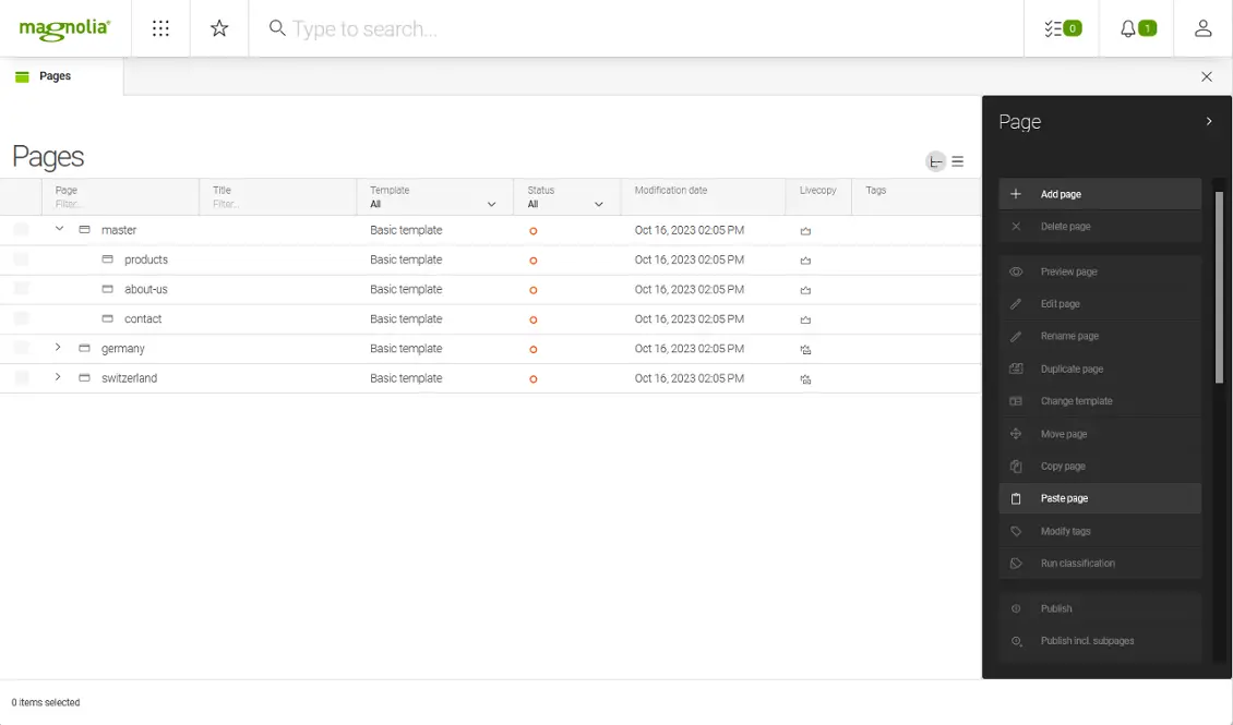 Create a flexible international pages with a single data pool